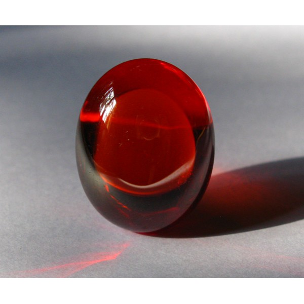 RARE Oval Scarlet Red NAGA EYE Thai talisman Cave Crystal Magic Power ...